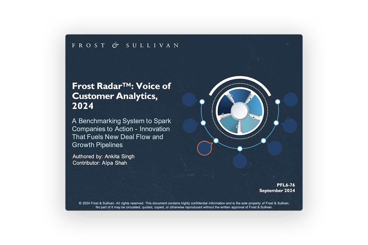 Frost Radar: Voice of Customer Analytics, 2024 | Verint