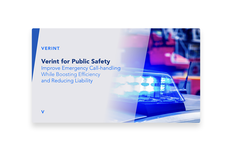Public Safety Software Solutions | Verint