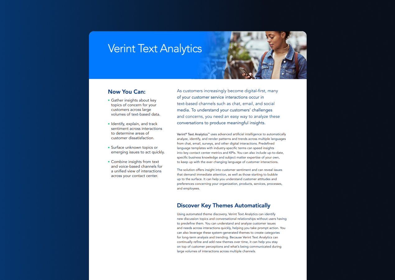 Text Analytics Tools for Customer Engagement | Verint