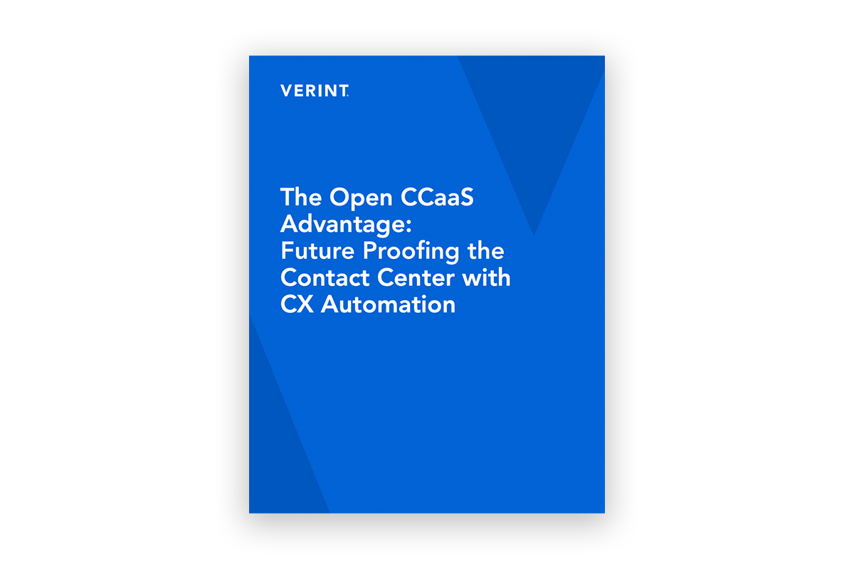 Open CCaaS: Contact Center as a Service | Verint