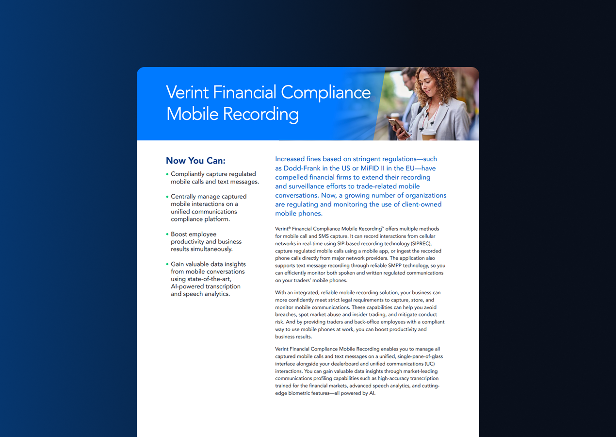 Mobile Recording | Verint