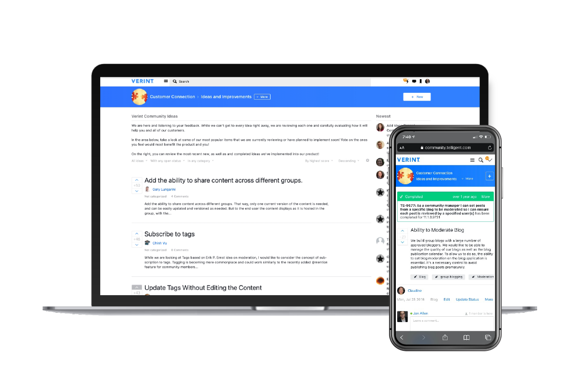 Verint Community Features | Verint