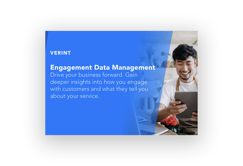 Open Engagement Data Hub | Verint